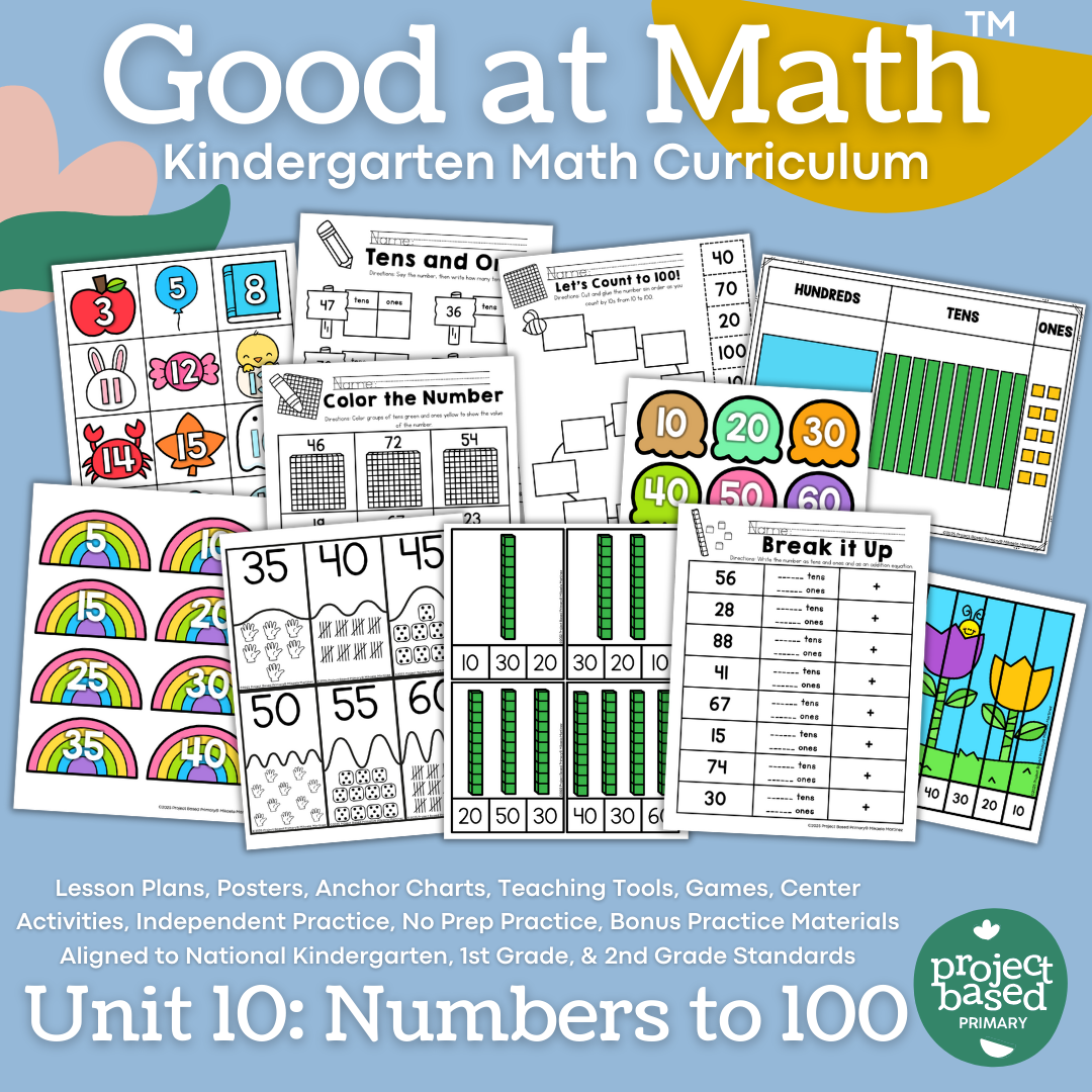 Good at Math® Kindergarten Math Curriculum Unit 10: Numbers to 100 ...