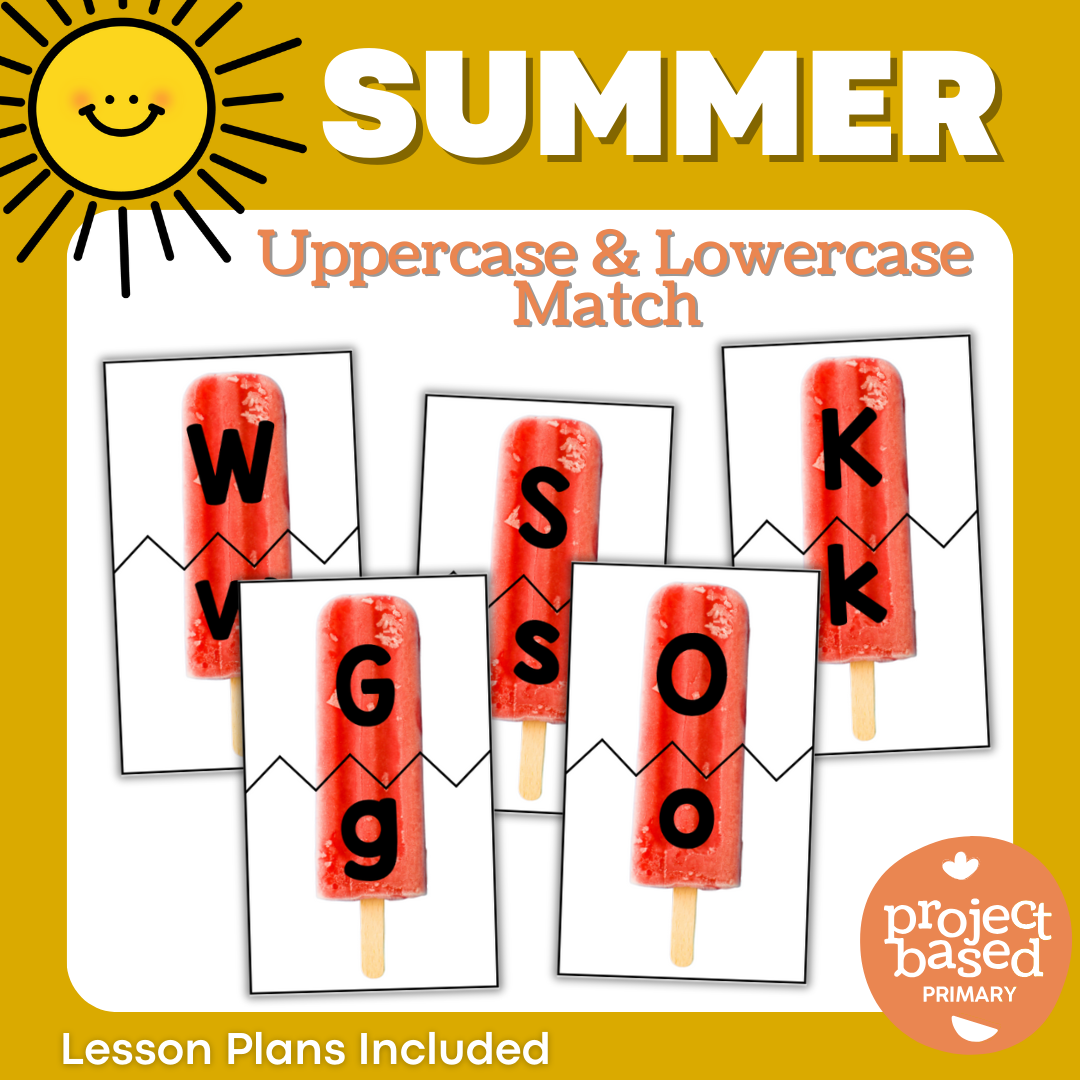 Summer Uppercase and Lowercase Matching Puzzles – Project Based Primary