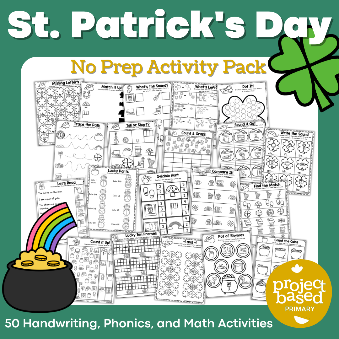 St. Patrick's Day No-Prep Activity Pack Fine Motor, Handwriting, Phoni ...