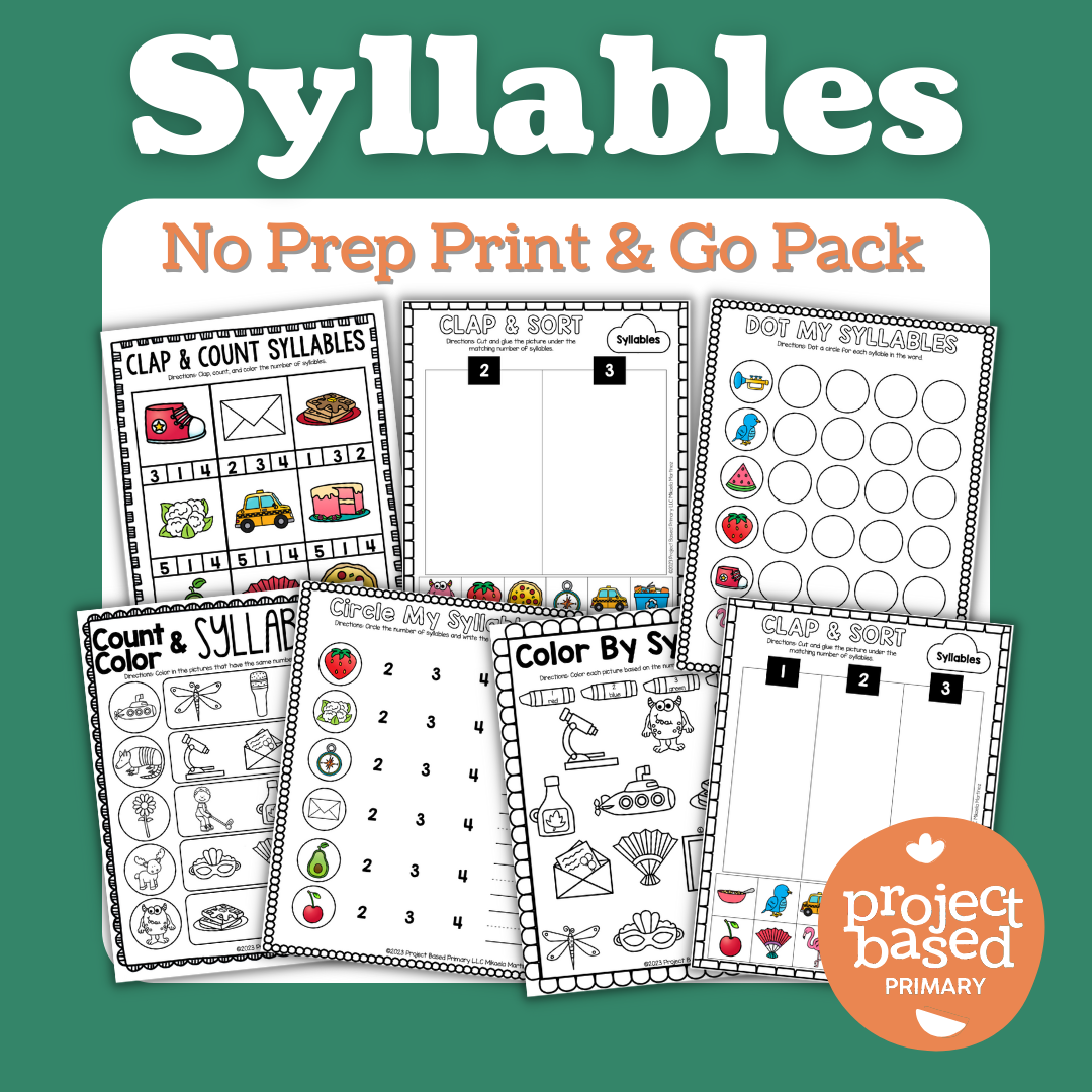 No Prep Syllable Pack – Project Based Primary