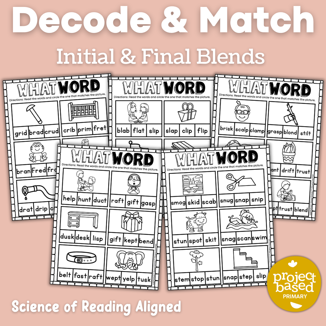 Blends Decode and Match No Prep Pack – Project Based Primary