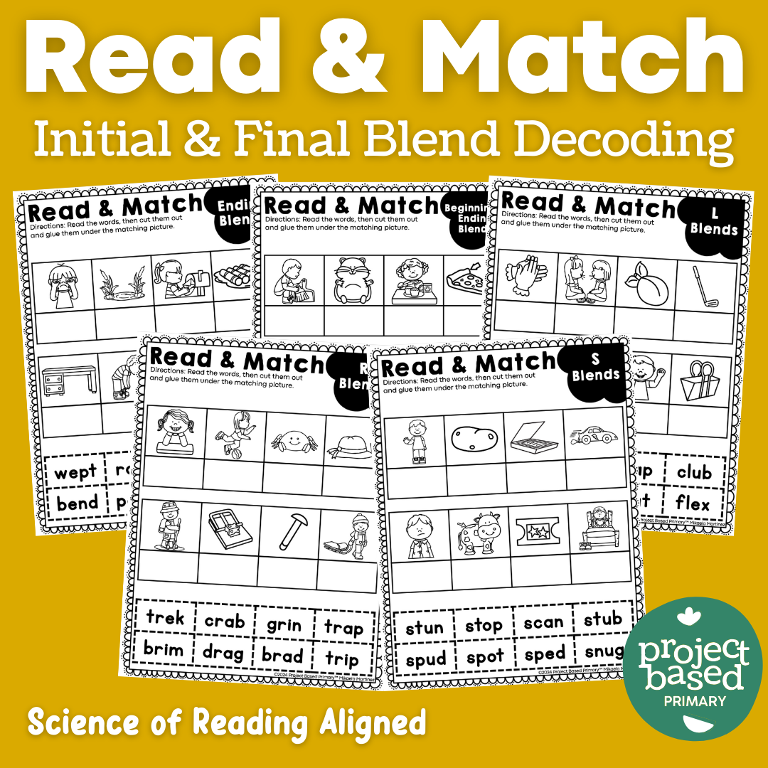 Blends Decoding Read and Match No Prep Pack – Project Based Primary