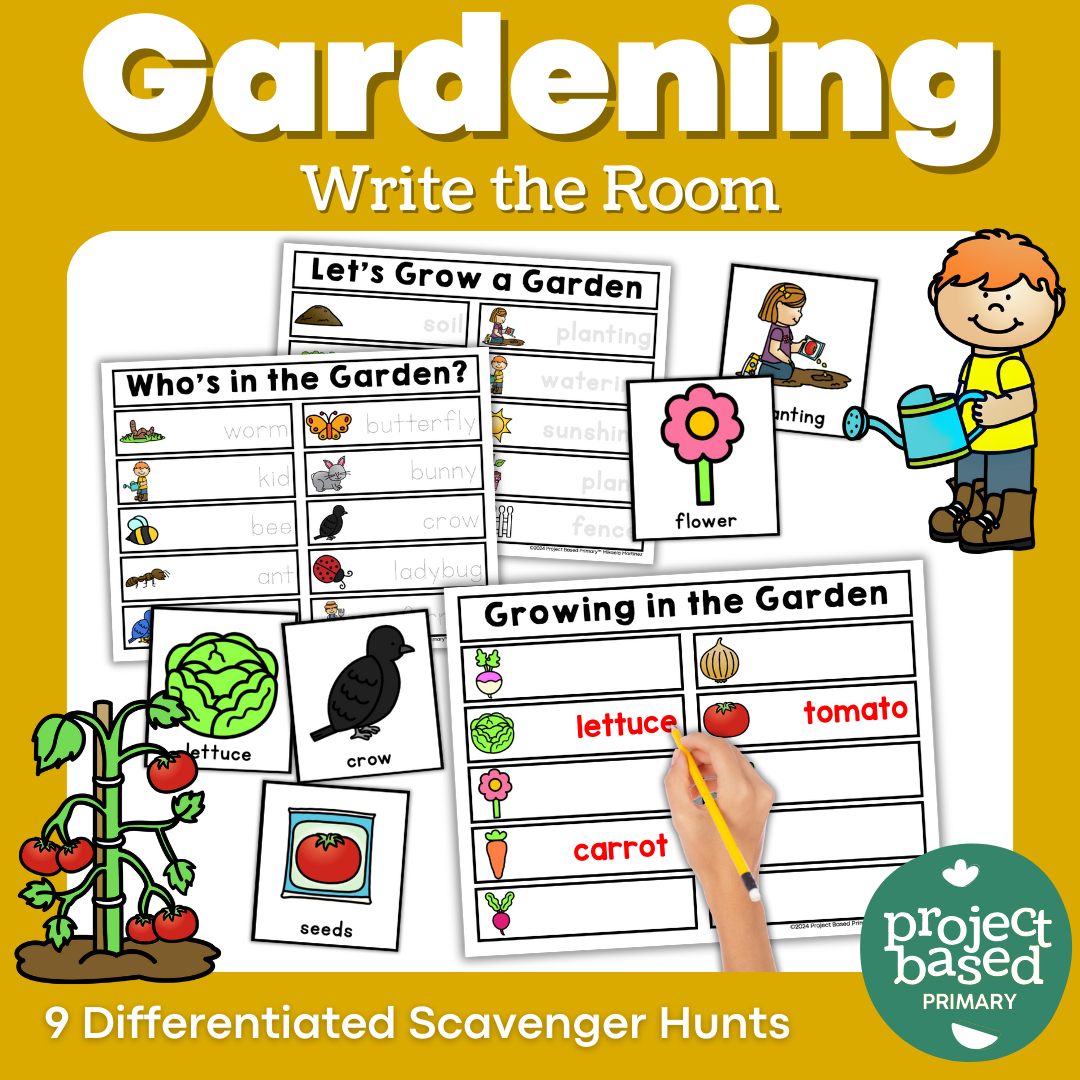 Garden Write the Room Scavenger Hunt – Project Based Primary