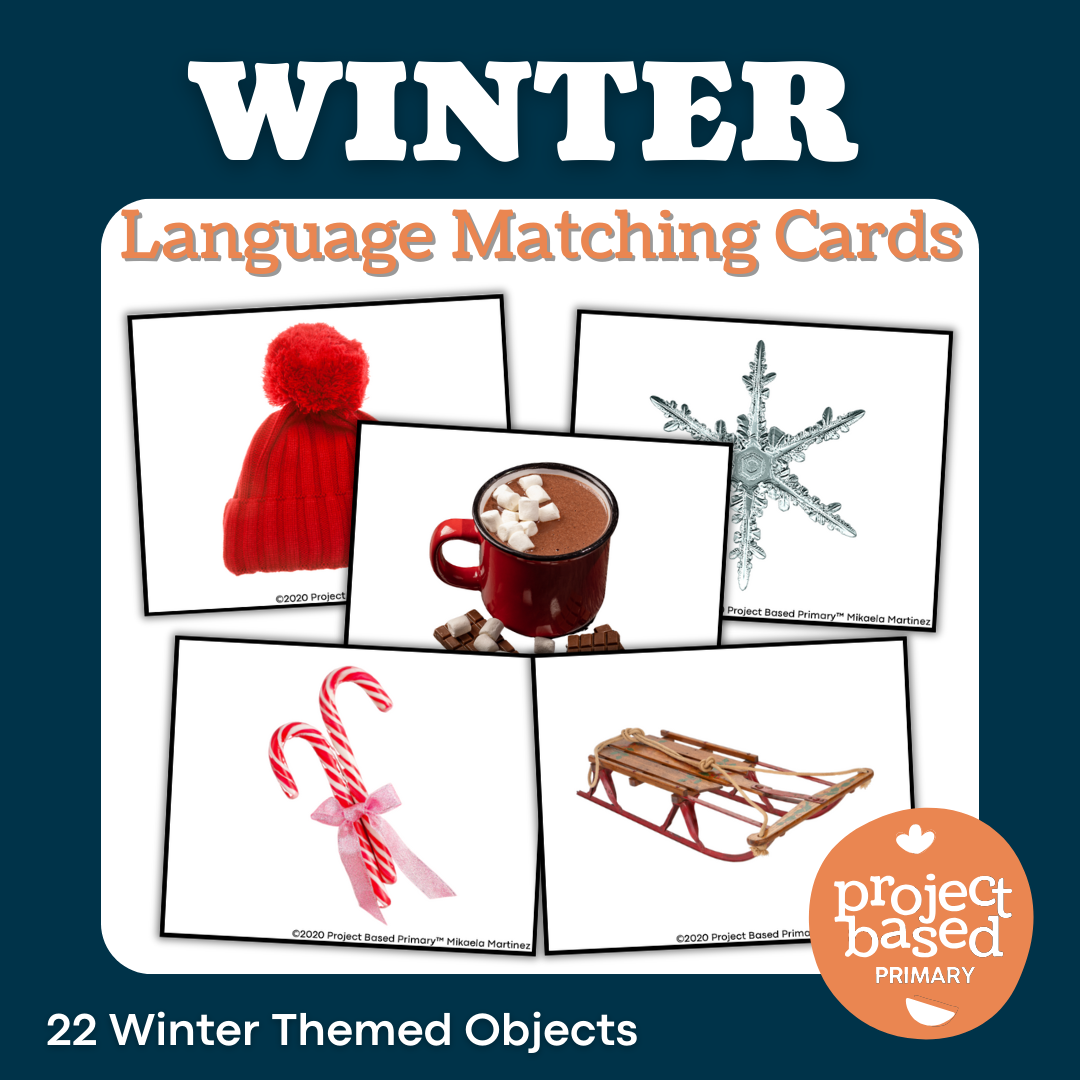 Winter Language and Vocabulary Matching Cards – Project Based Primary