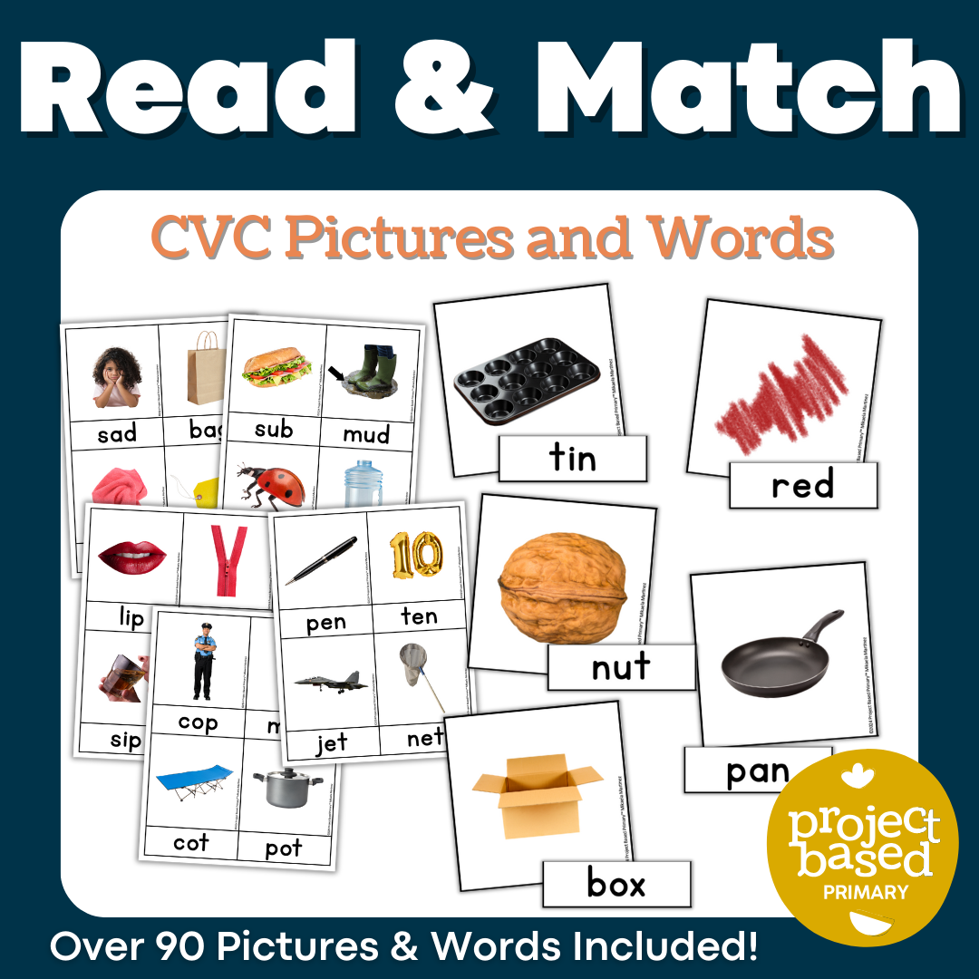 CVC Word and Picture Decode and Match – Project Based Primary