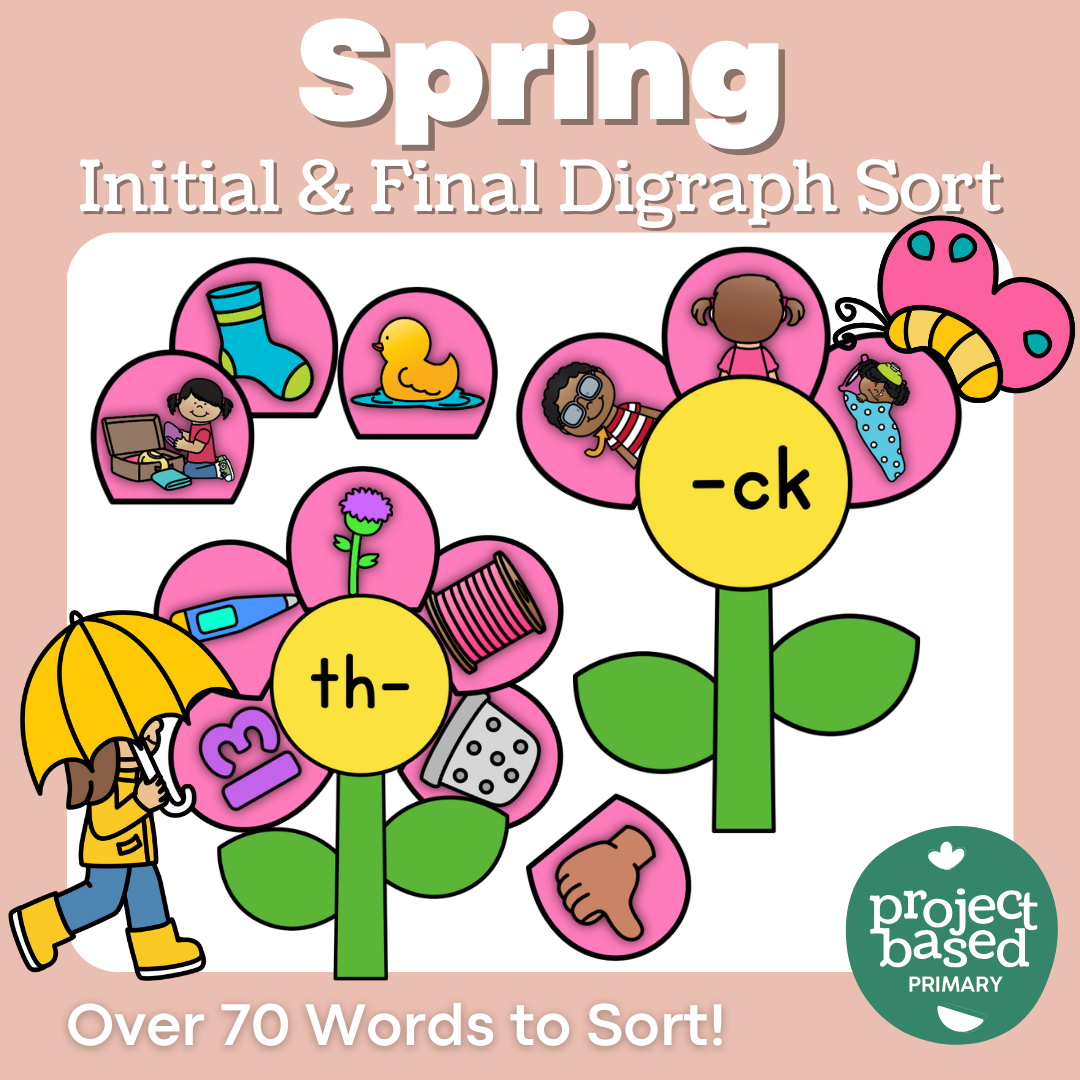 Spring Initial and Final Digraph Sort Flowers – Project Based Primary