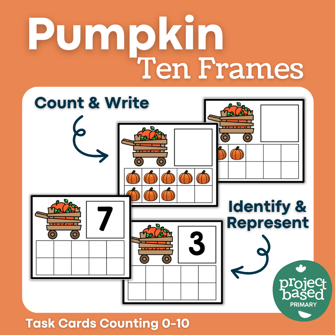 Pumpkin Ten Frame Cards – Project Based Primary