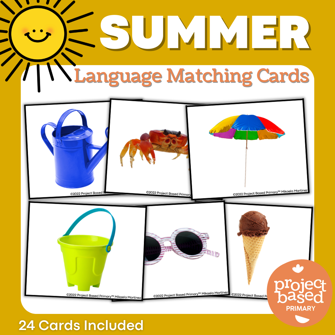 Summer Language Vocabulary Cards – Project Based Primary