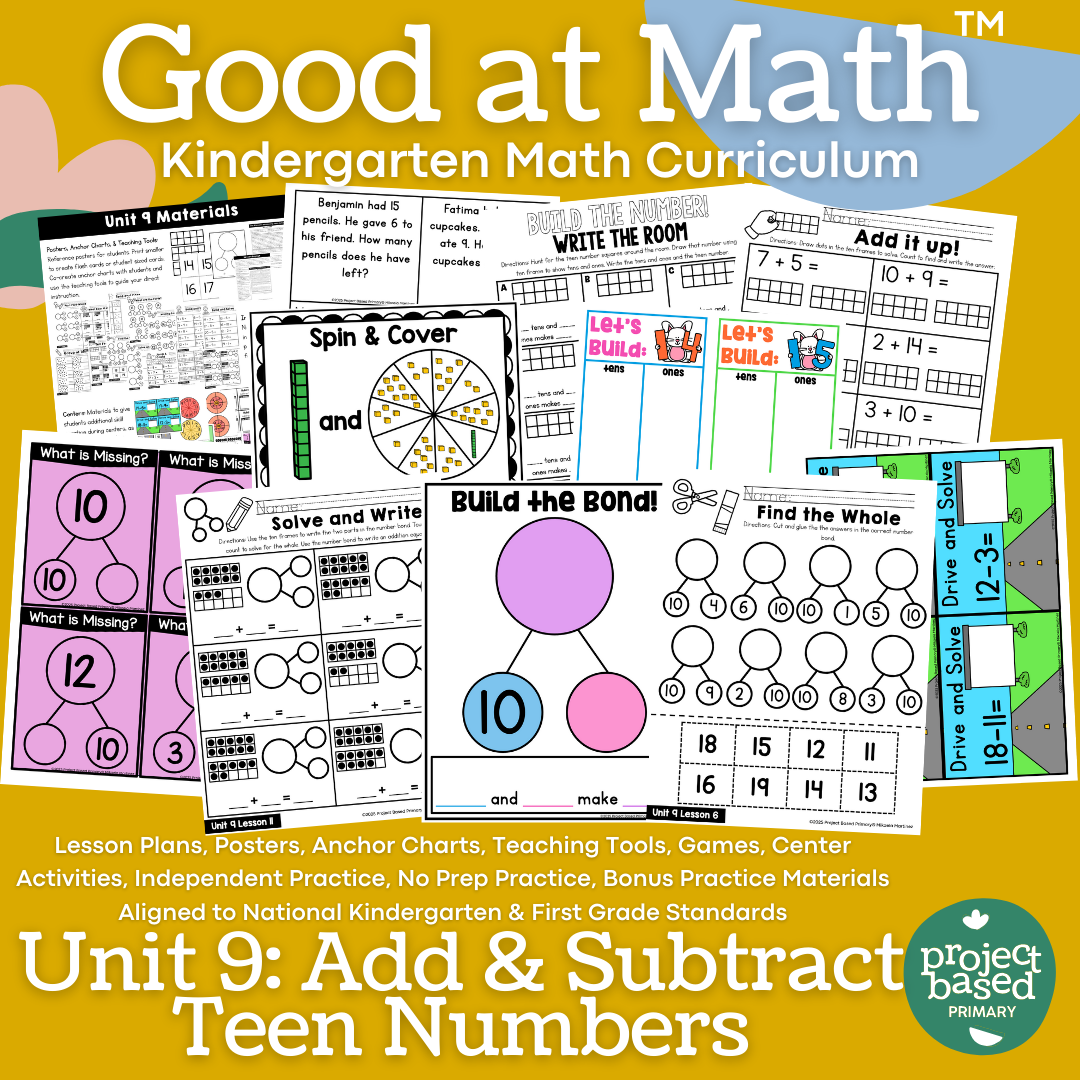 Good at Math® Kindergarten Math Curriculum Unit 9: Add and Subtract Te ...