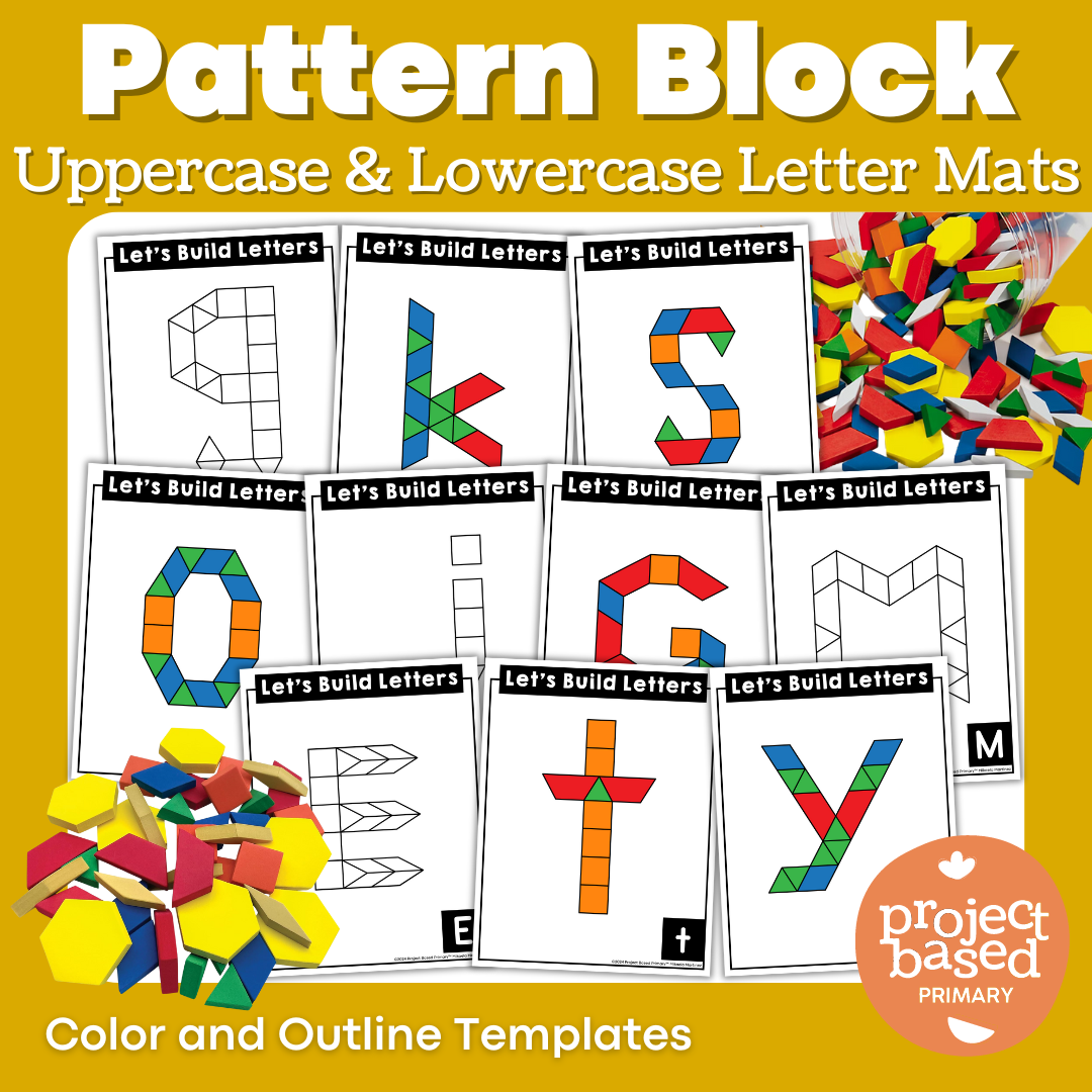 Alphabet Pattern Block Mats | Uppercase and Lowercase – Project Based ...