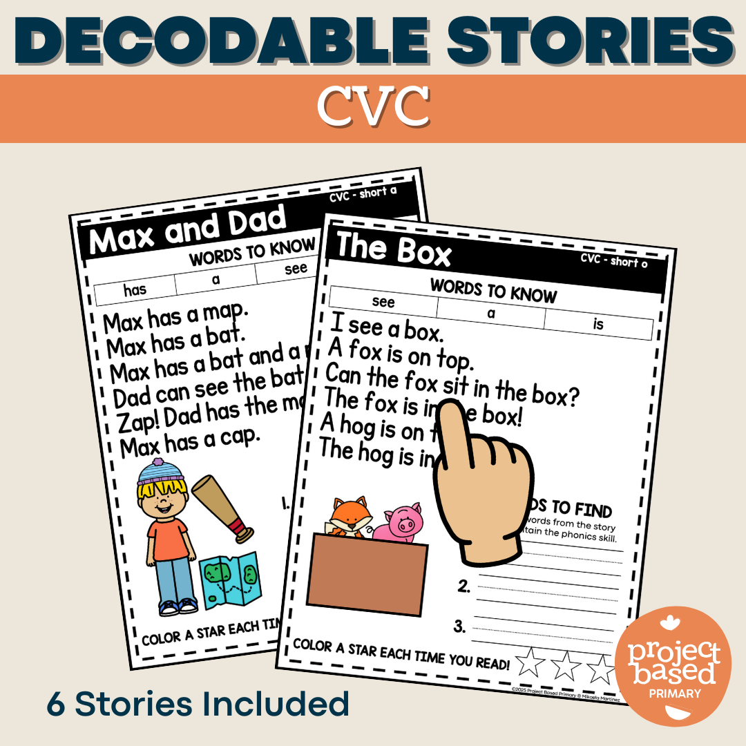 CVC Decodable Stories – Project Based Primary