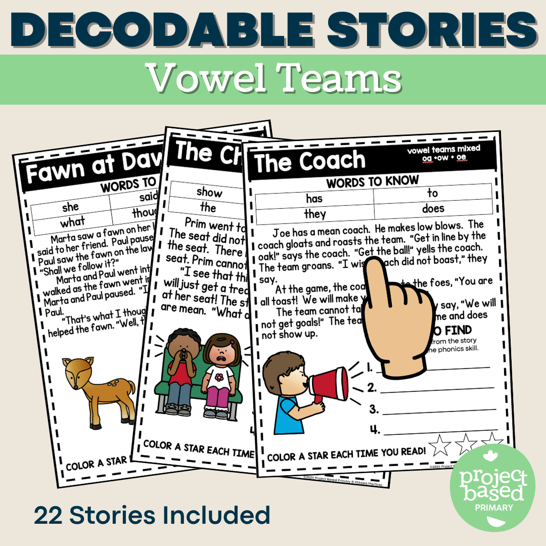 Vowel Teams Decodable Stories – Project Based Primary