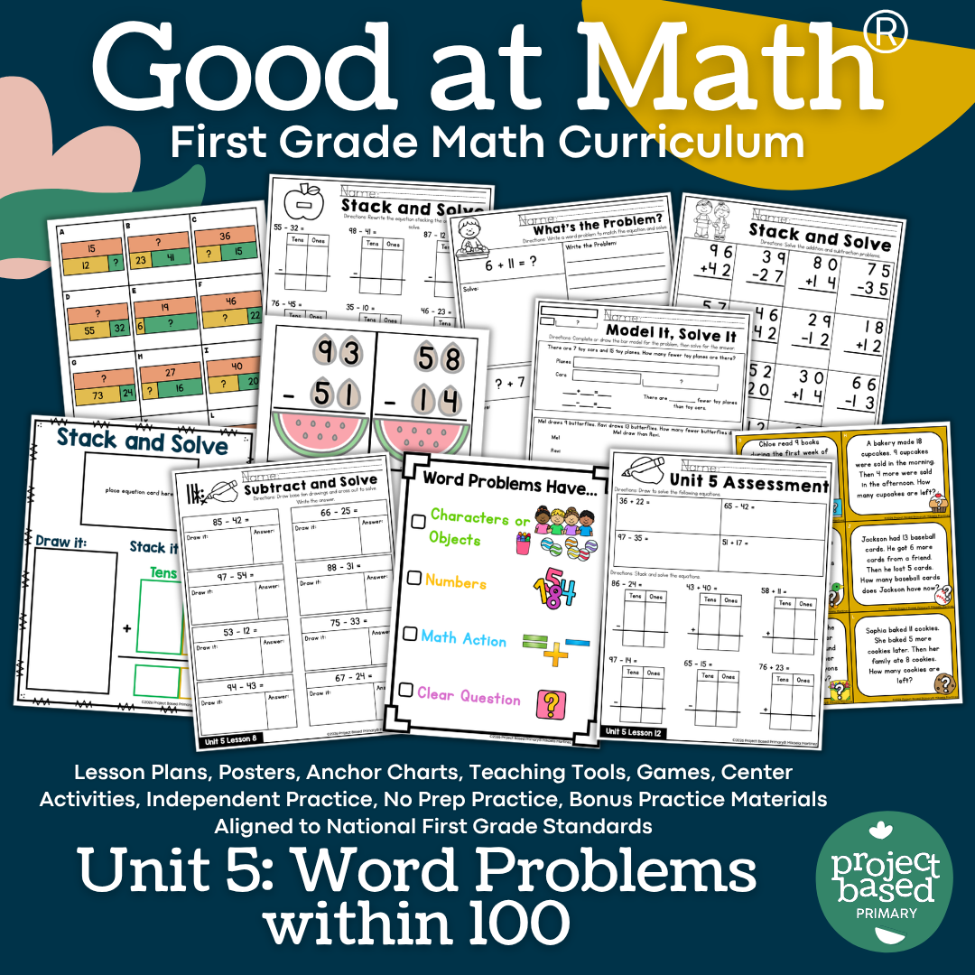 Good at Math® First Grade Unit 5: Word Problems within 100 – Project ...