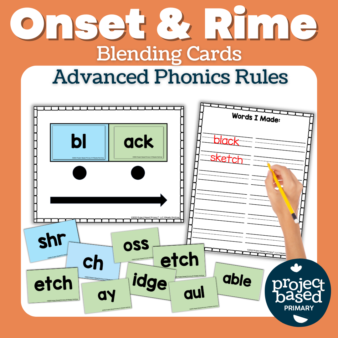 Advanced Onset and Rime Word Building Cards – Project Based Primary