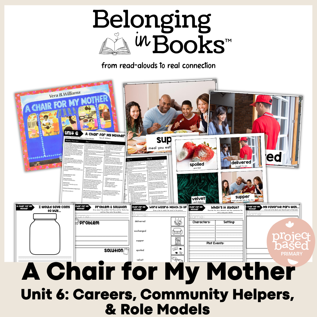 A Chair for My Mother Belonging in Books™ Reading Comprehension Week-L ...