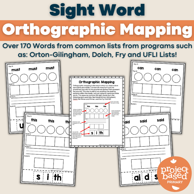 Orthographic Mapping Sight Word/ Heart Word No Prep Mega Pack – Project ...