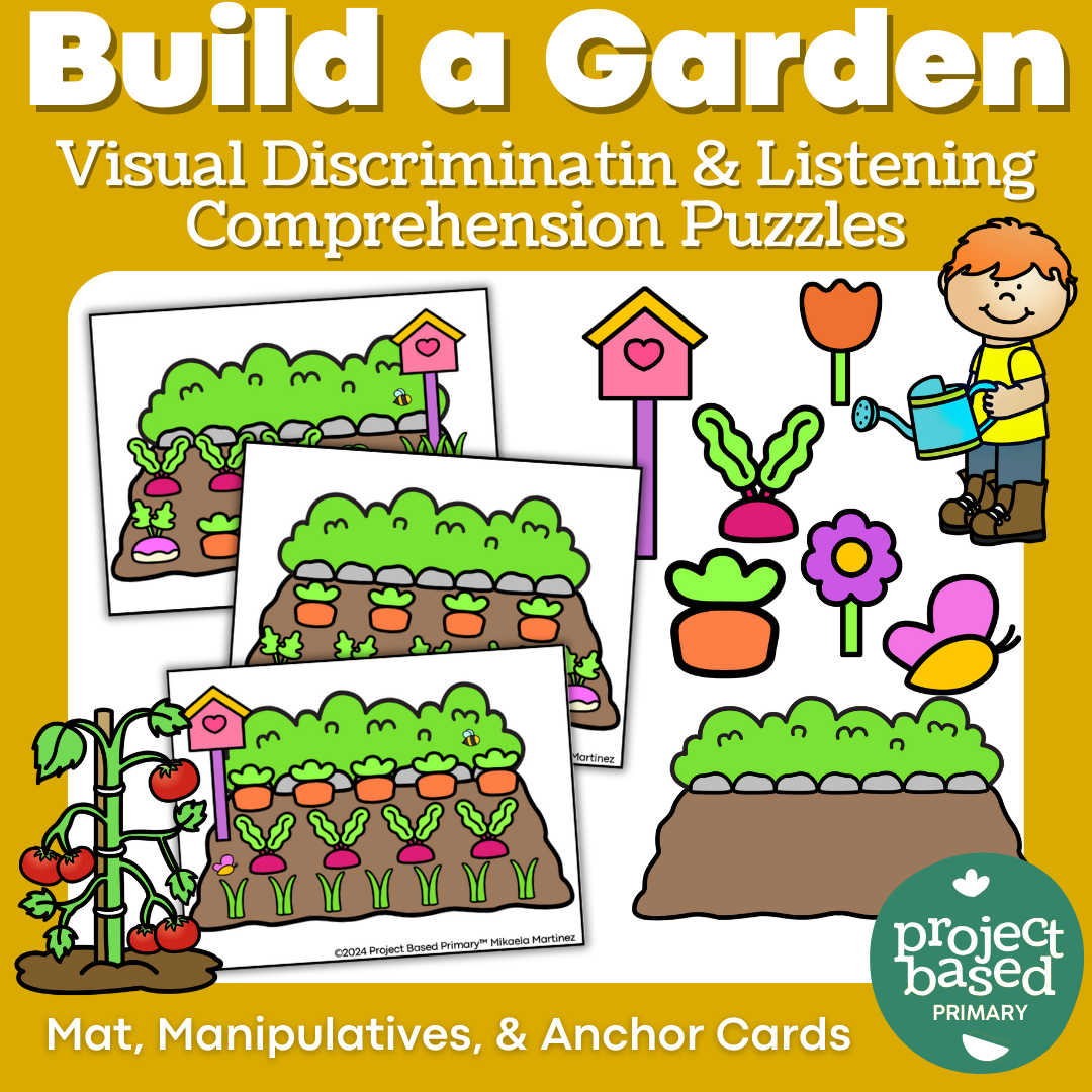 Build A Garden Visual Discrimination & Listening Comprehension Puzzles ...