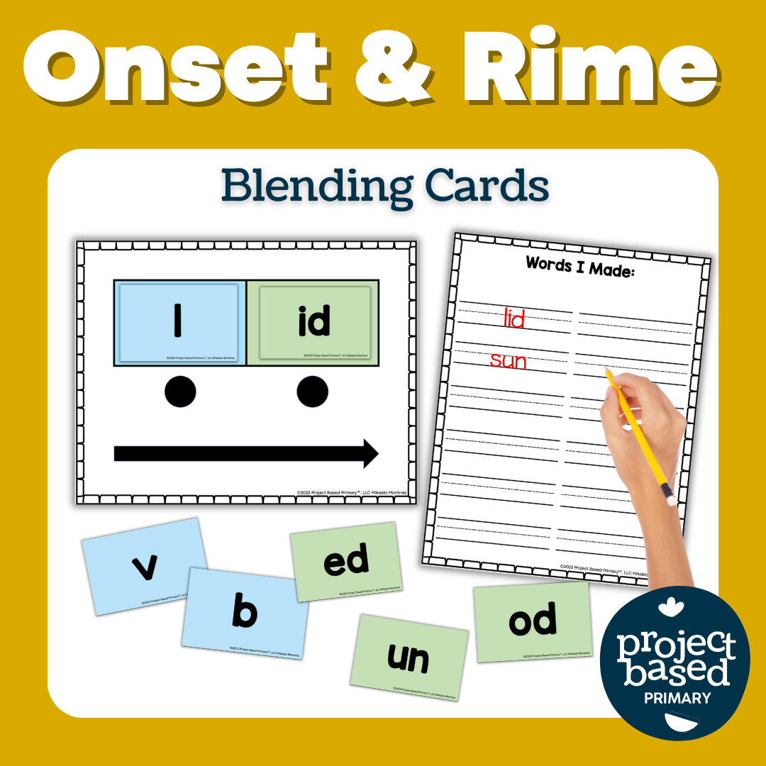 Onset and Rime Word Building – Project Based Primary